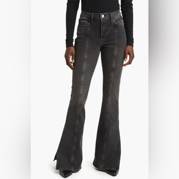 Frame Denim | Jeans | Frame Le Pixie High Flare Jean In Obsidian | Poshmark